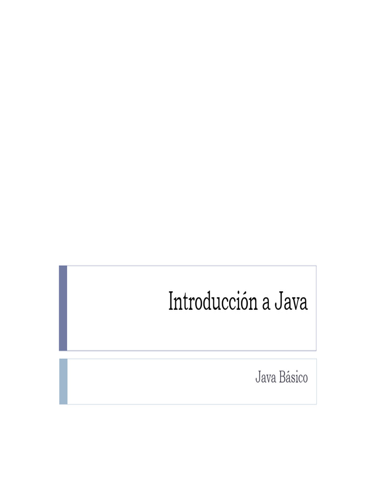 3 IntroduccionJava | PDF | Java (lenguaje de programación) | Programación de computadoras