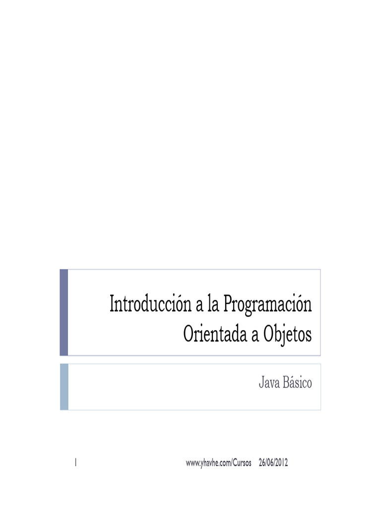Intro POO | PDF | Objeto (informática) | Programación orientada a objetos