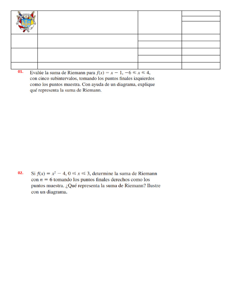 Integral Definida y Sumatorias Riemann | PDF
