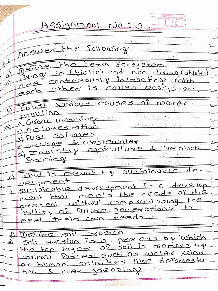 EVS Assignment No - 3 | PDF