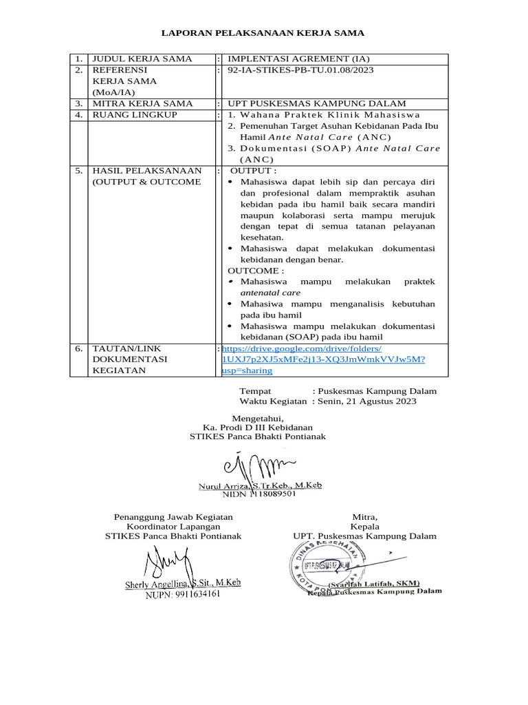 LAP IA PKM KP DALAM | PDF