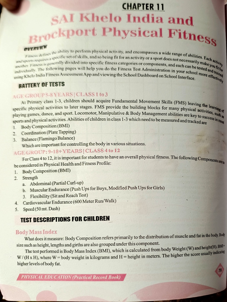 Physical Education Class 12 Practical File | PDF