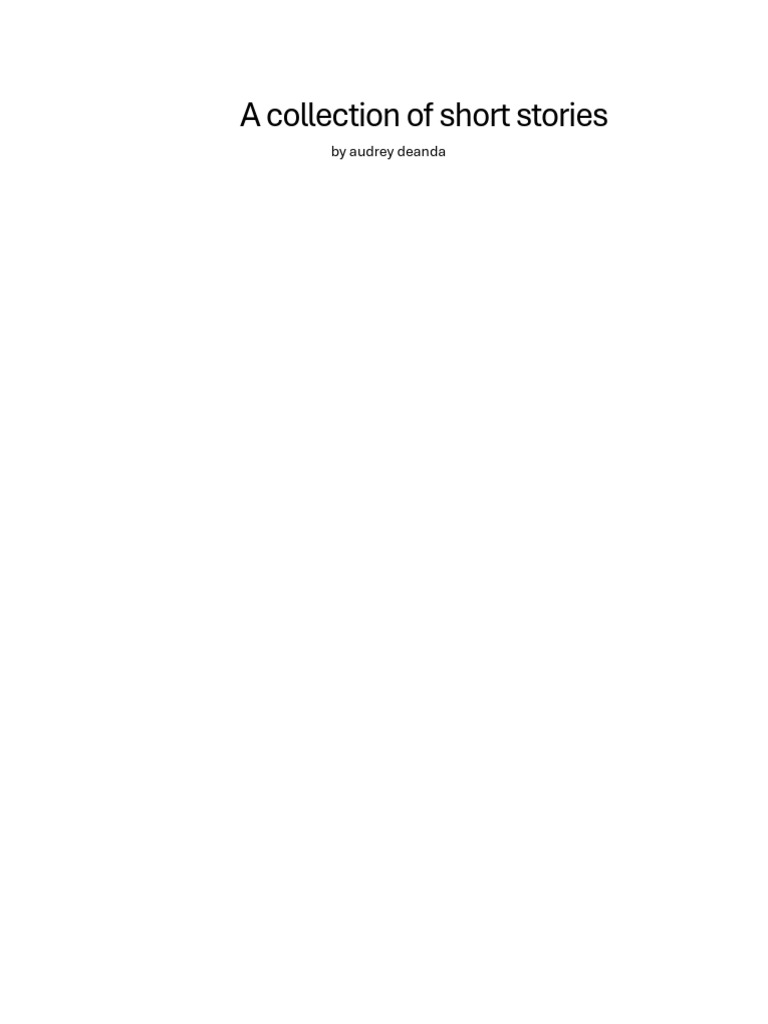A Collection of Short Stories | PDF