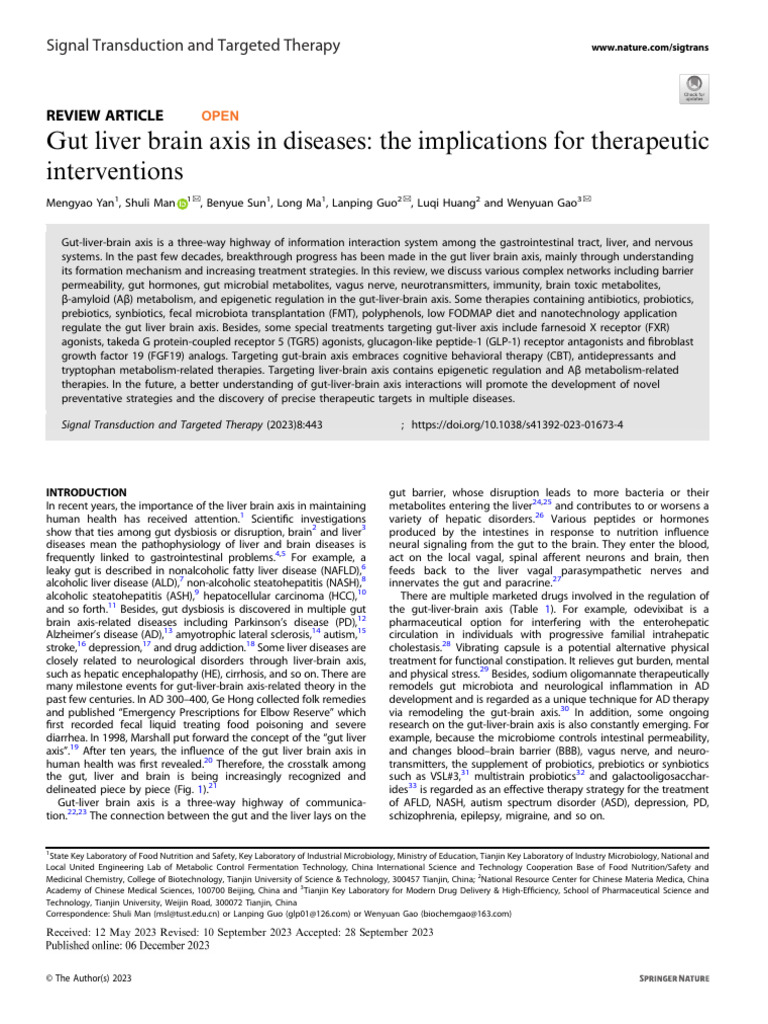Gut Brain Axis 2 | PDF | Macrophage | Liver
