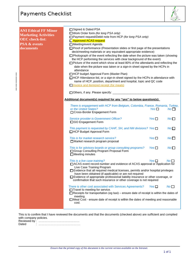 Check List GP-Ethical | PDF | Receipt