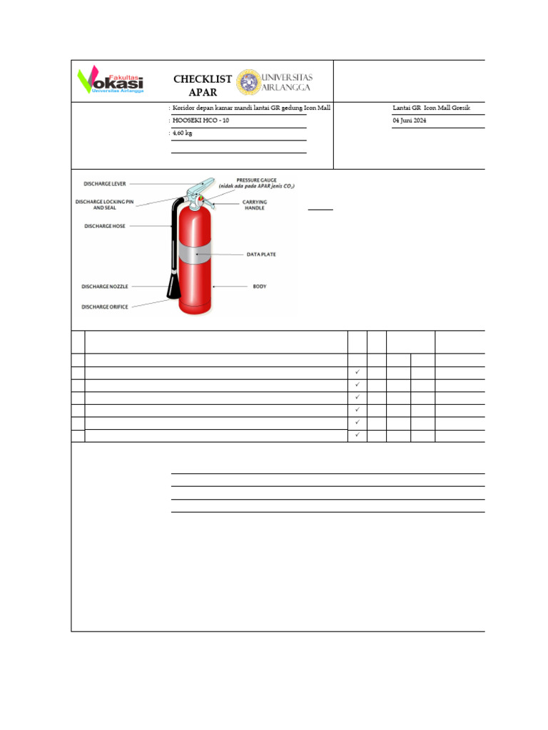 Kelompok Check List APAR | PDF