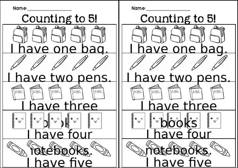 g1 Counting 5 Worksheet | PDF