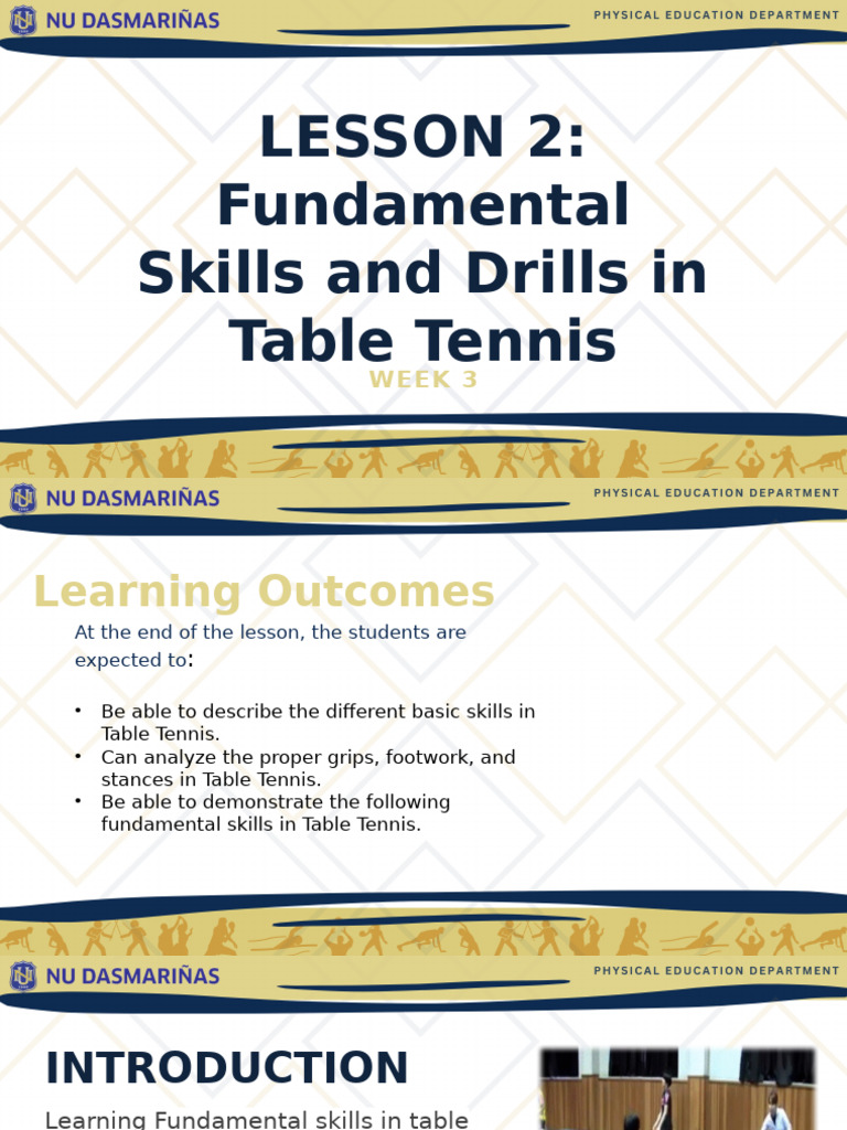 Table Tennis Fundamental Skills Guide | PDF | Table Tennis | Individual ...