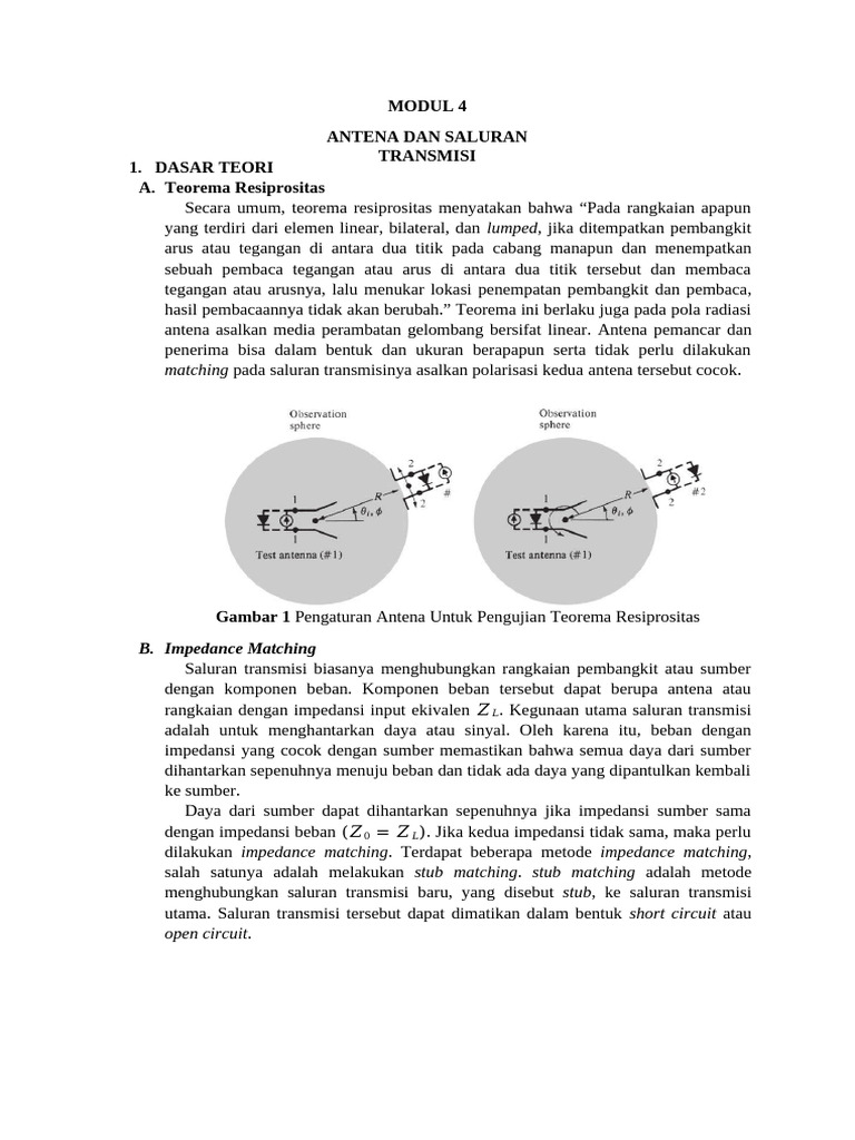 MODUL Antena dan Saluran Transmisi | PDF