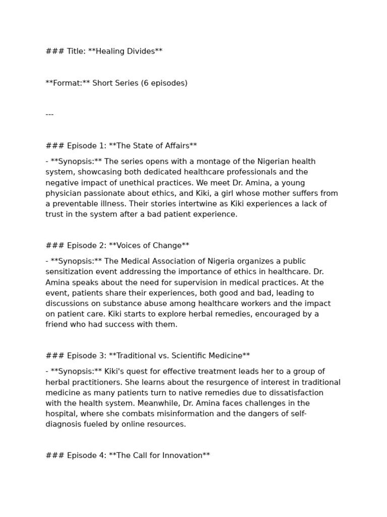 Medicine Concept Draft | PDF | Medicine | Health Care
