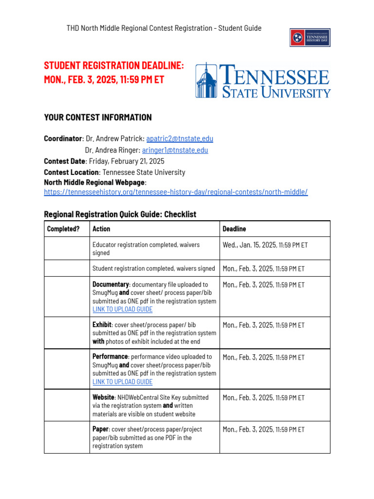 2025 North Middle Regional Student Registration Guide | PDF | World Wide Web | Internet & Web
