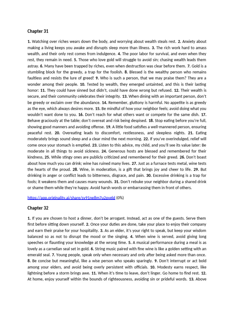 sirach 2 chapter 31-40 | PDF | Sacrifice | Wisdom