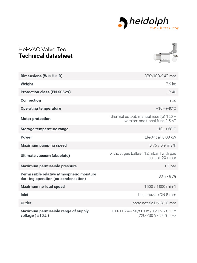 Hei-VAC Valve Tec | PDF