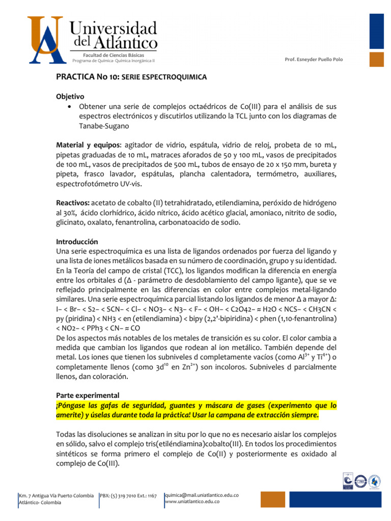 TP-10 2024-2 (1) | PDF | Ligando | Compuestos químicos