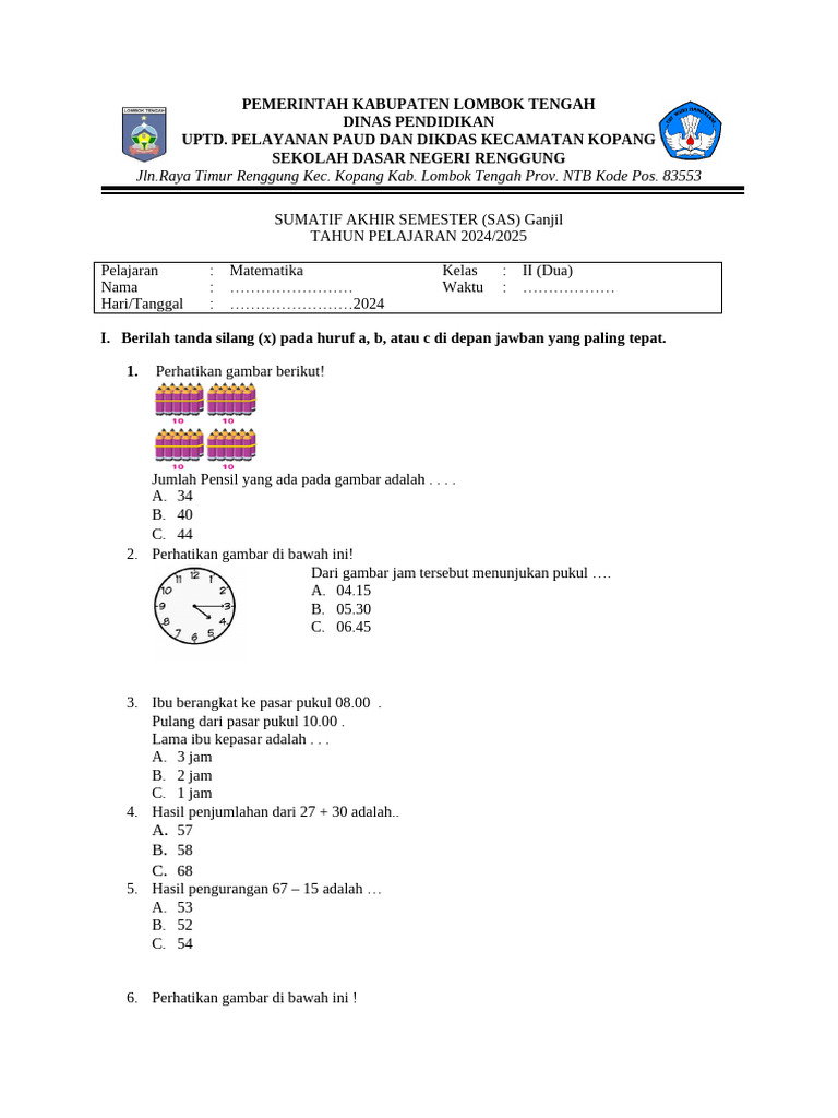 MATEMATIKA kls 2 | PDF