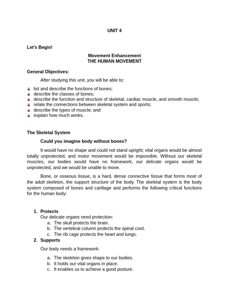 Pe 1 Module 4 Pdf Anatomical Terms Of Motion Skeleton