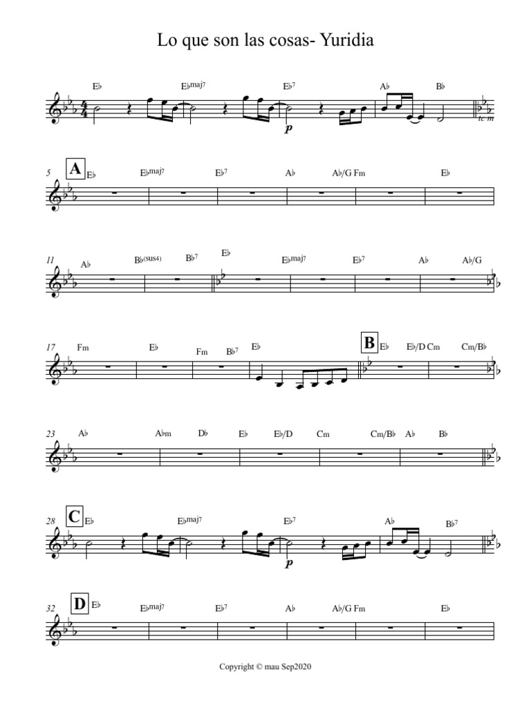 EbLo Que Son Las Cosas - Partitura Completa | PDF