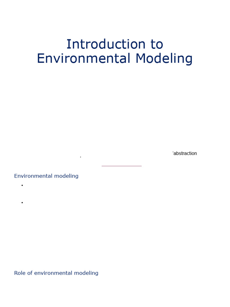 1 - Introduction To Environmental Modelling | PDF | Statistics ...