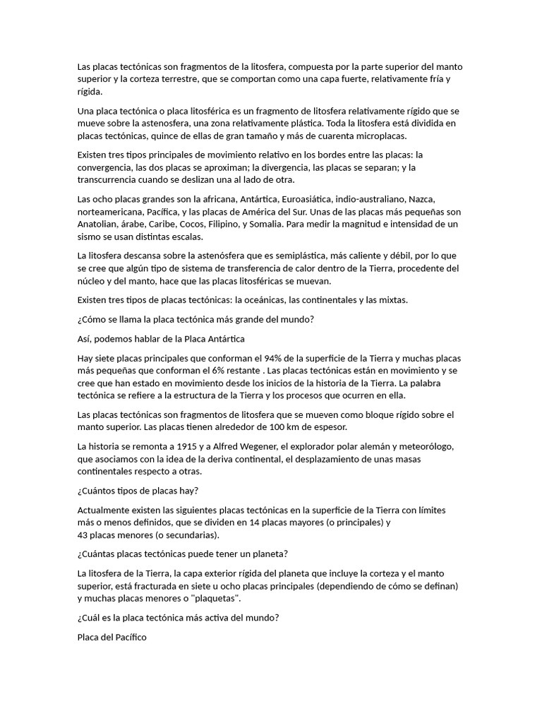 Kesis | PDF | Placas tectónicas | Tierra