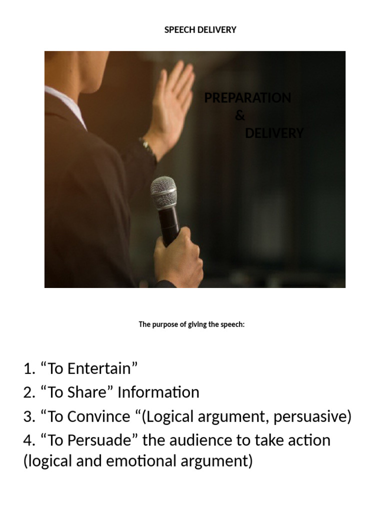 Speech Delivery | PDF | Persuasion | Learning