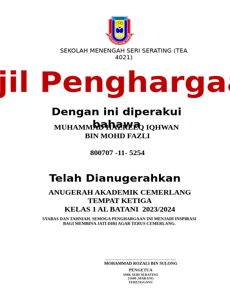 Sijil Hac Sakses | PDF