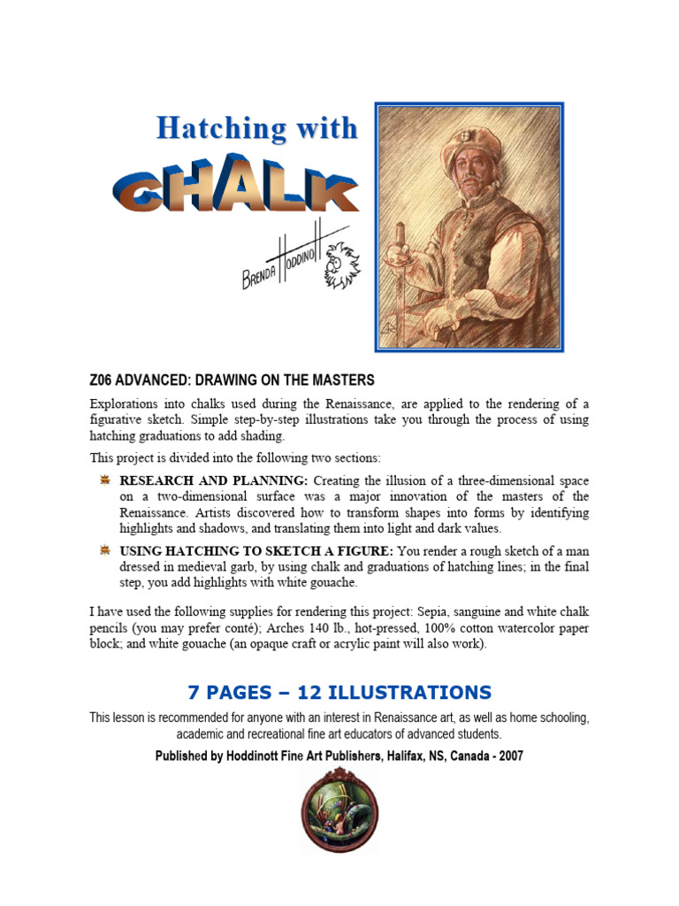 Z06 - Hatching With Chalk | PDF | Drawing | Watercolor Painting