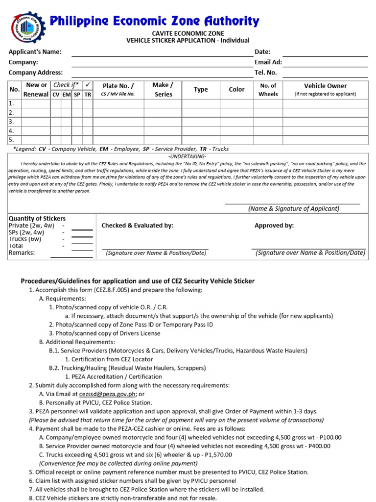 STICKER APPLICATION | PDF | Vehicles | Transport