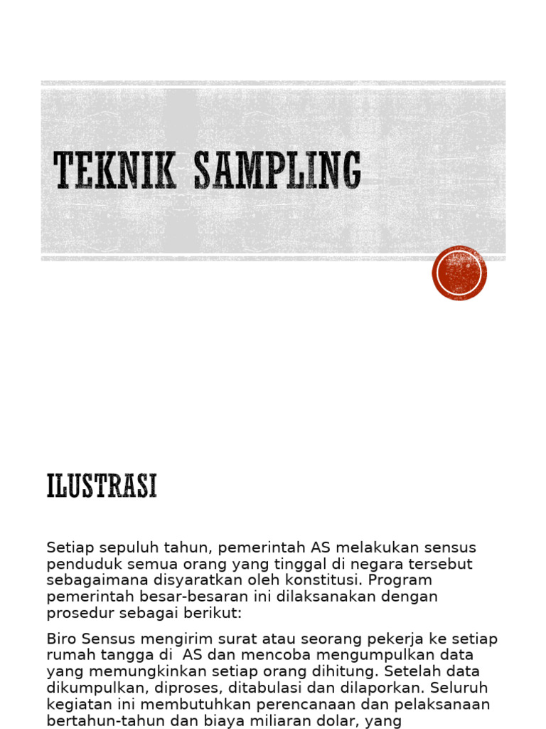 Teknik Sampling | PDF