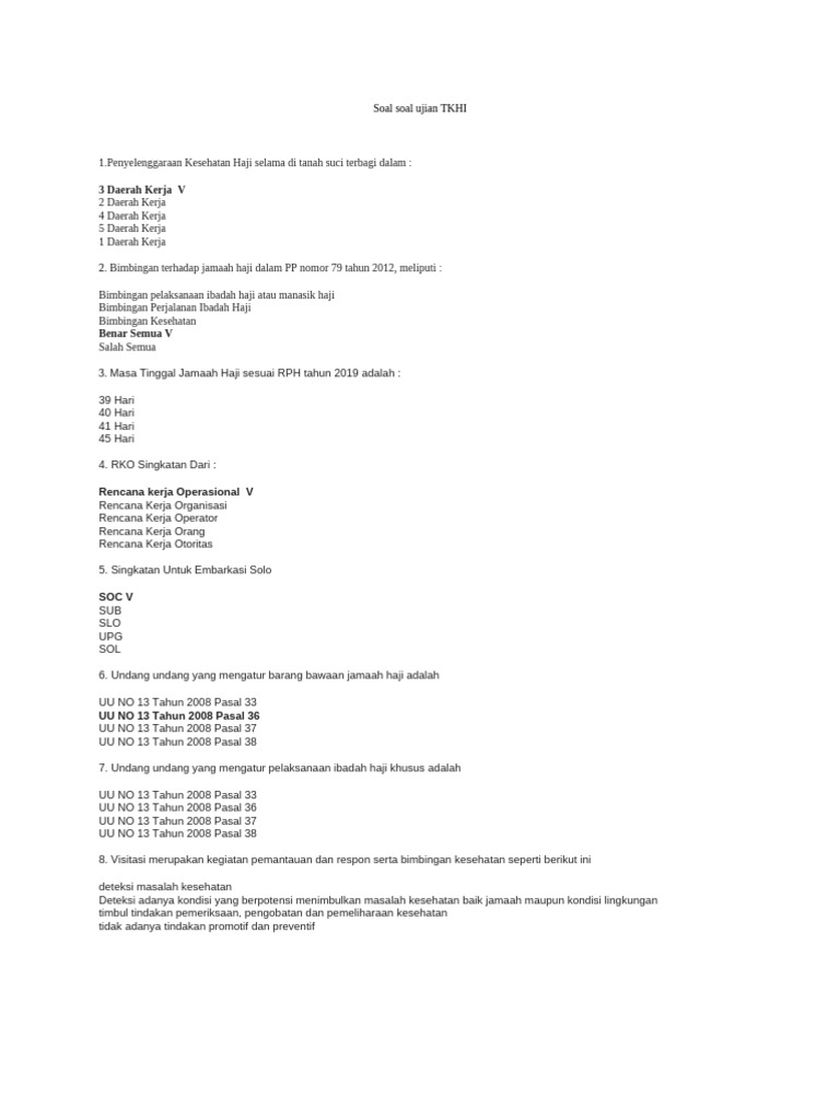 Soal Soal TKHI | PDF