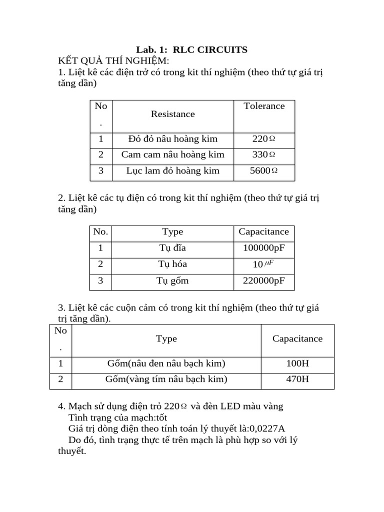 Lab 1 TN Trang bị điện nhóm 2 | PDF