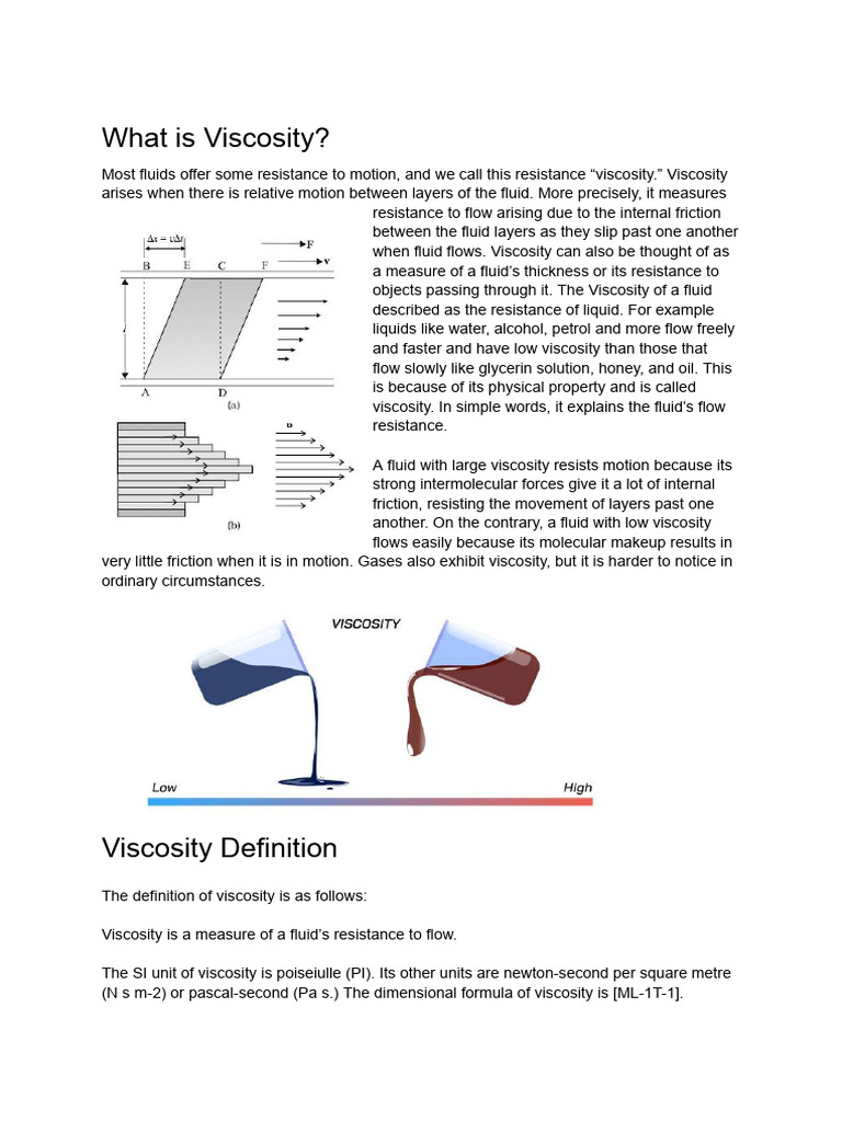 VISCOSITY PROJECT | PDF | Viscosity | Force