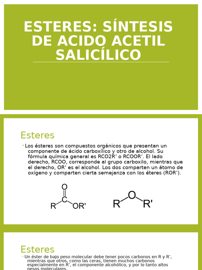 Síntesis y Propiedades de Ésteres | PDF | Ester | Triglicéridos