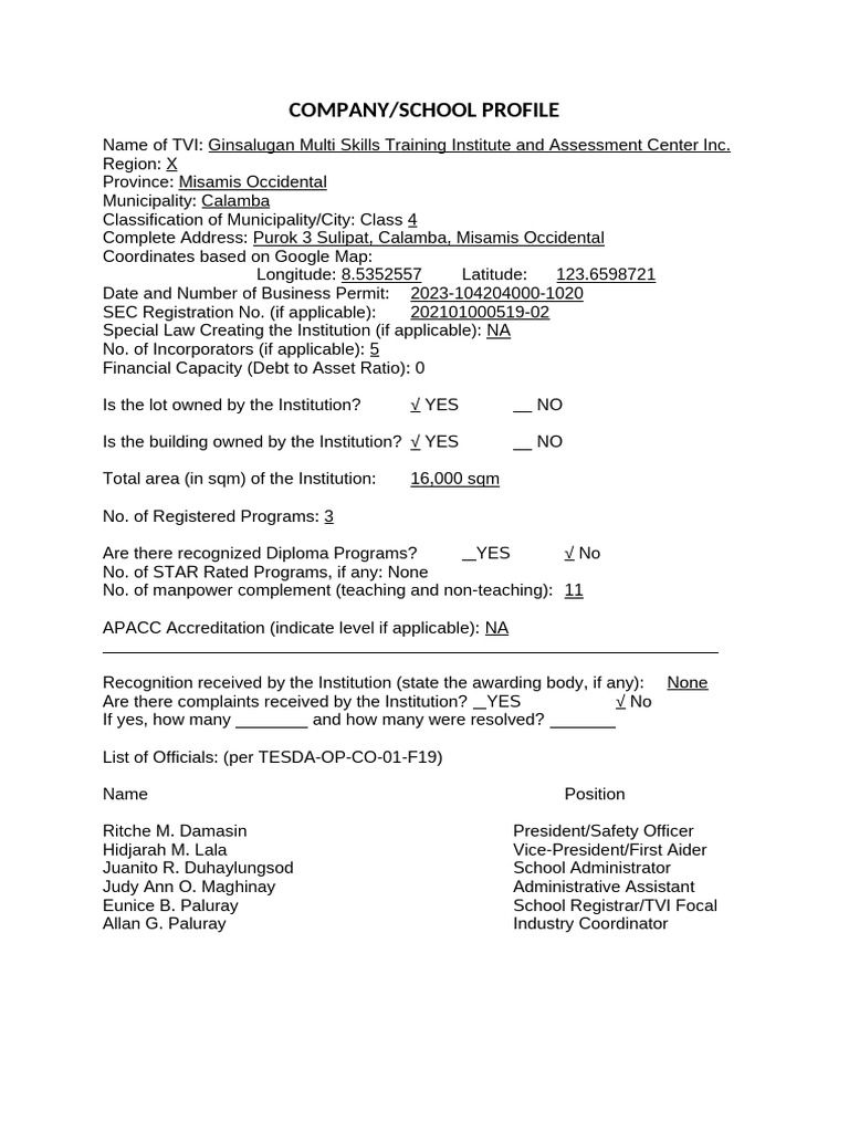 School Profile | PDF