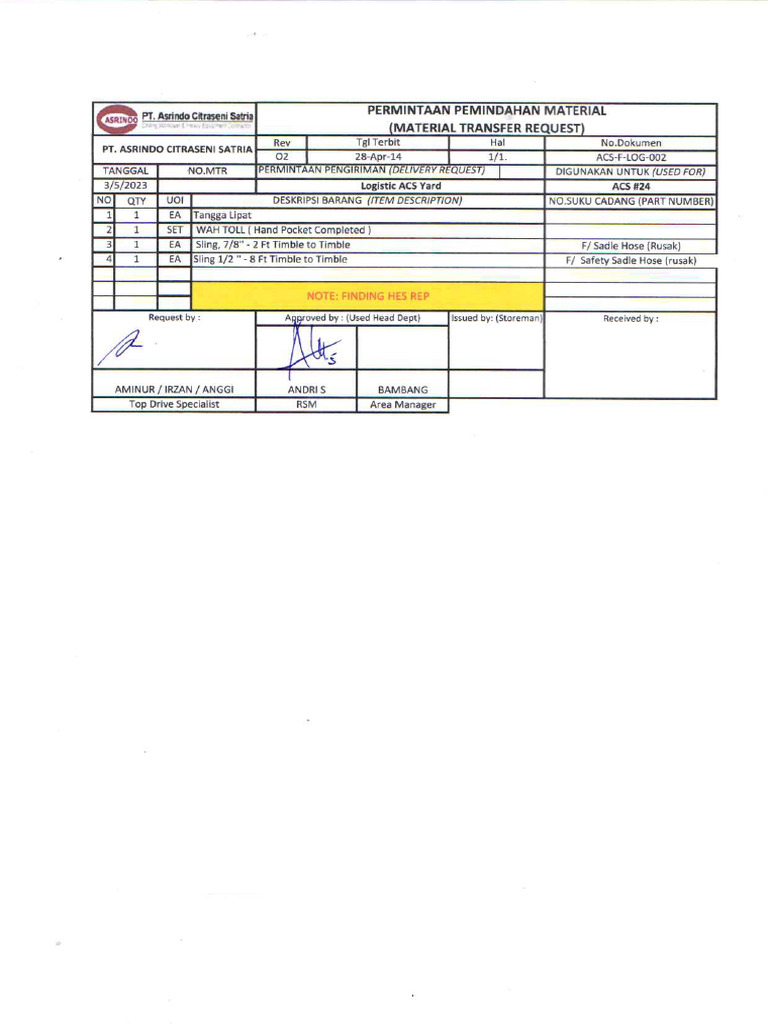 Req material TDS-1 (1) | PDF