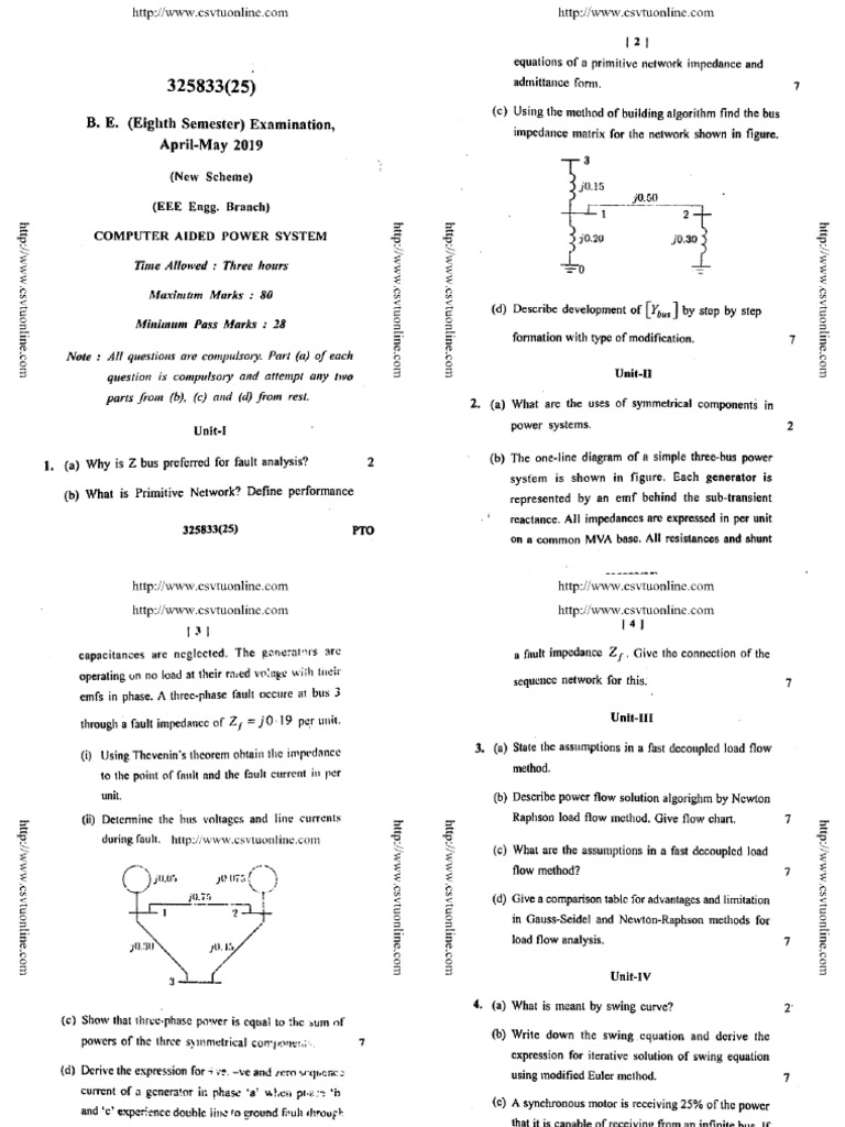 Computer Aided Power System May 2019 | PDF