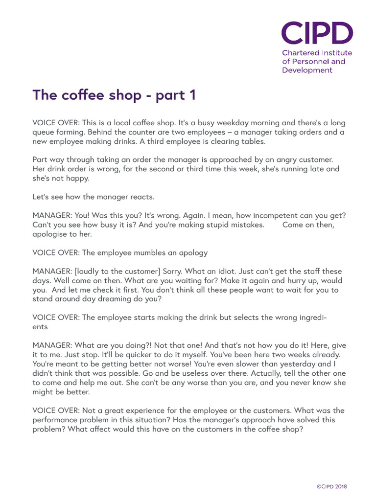 Coffee Shop Part 1 | PDF