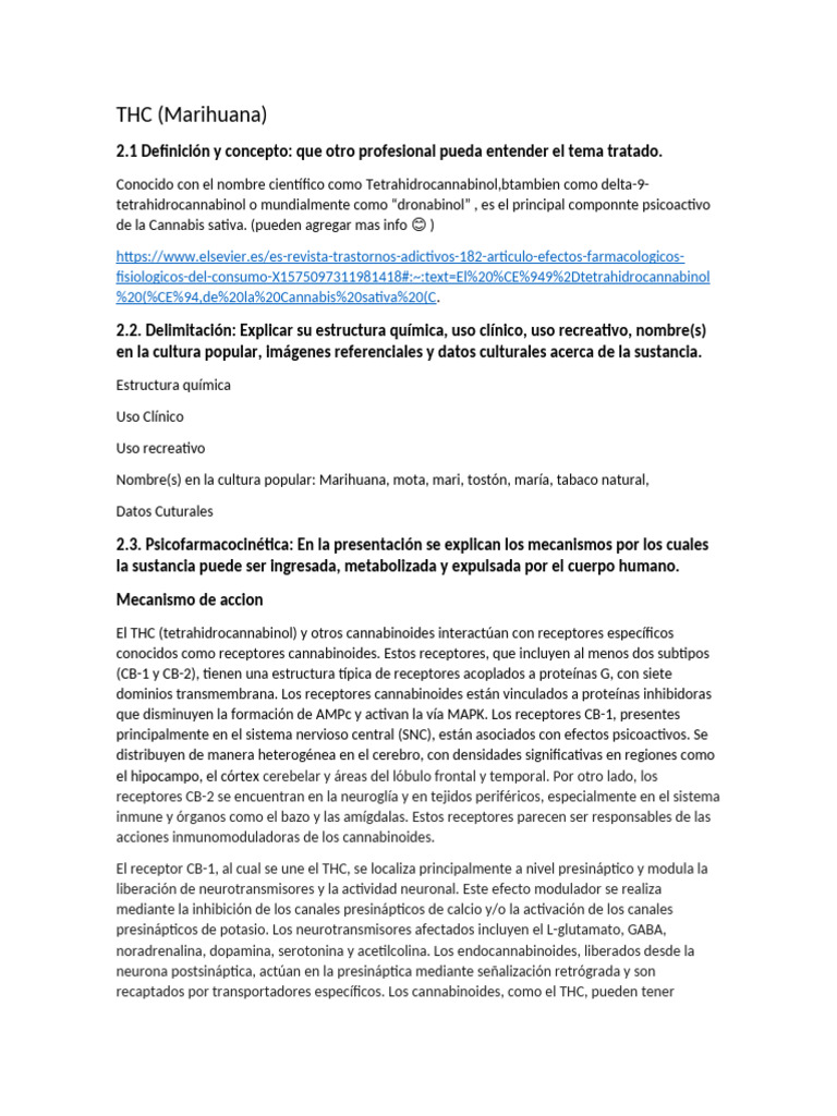 THC | PDF | Cannabis (Droga) | Tetrahidrocannabinol