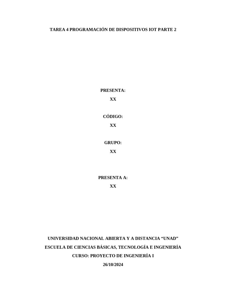 Tarea 4 Programación de Dispositivos Iot Parte 2 | PDF | Internet de las Cosas | Programación de ...