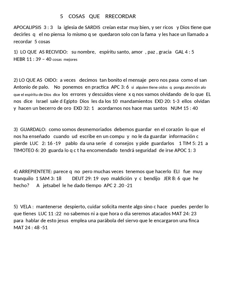 5 COSAS QUE RECORDAR | PDF