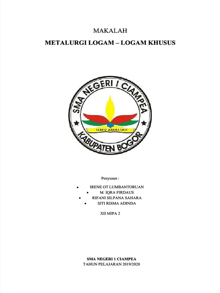 Metalurgi Logam Logam Khusus Kelompok 6 Pdf