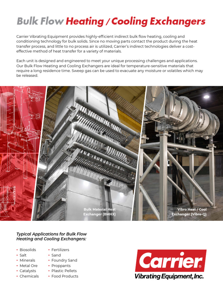 CVE Bulk Flow Heat Cool Exchangers Brochure 0422 | PDF | Heat Transfer | Heat