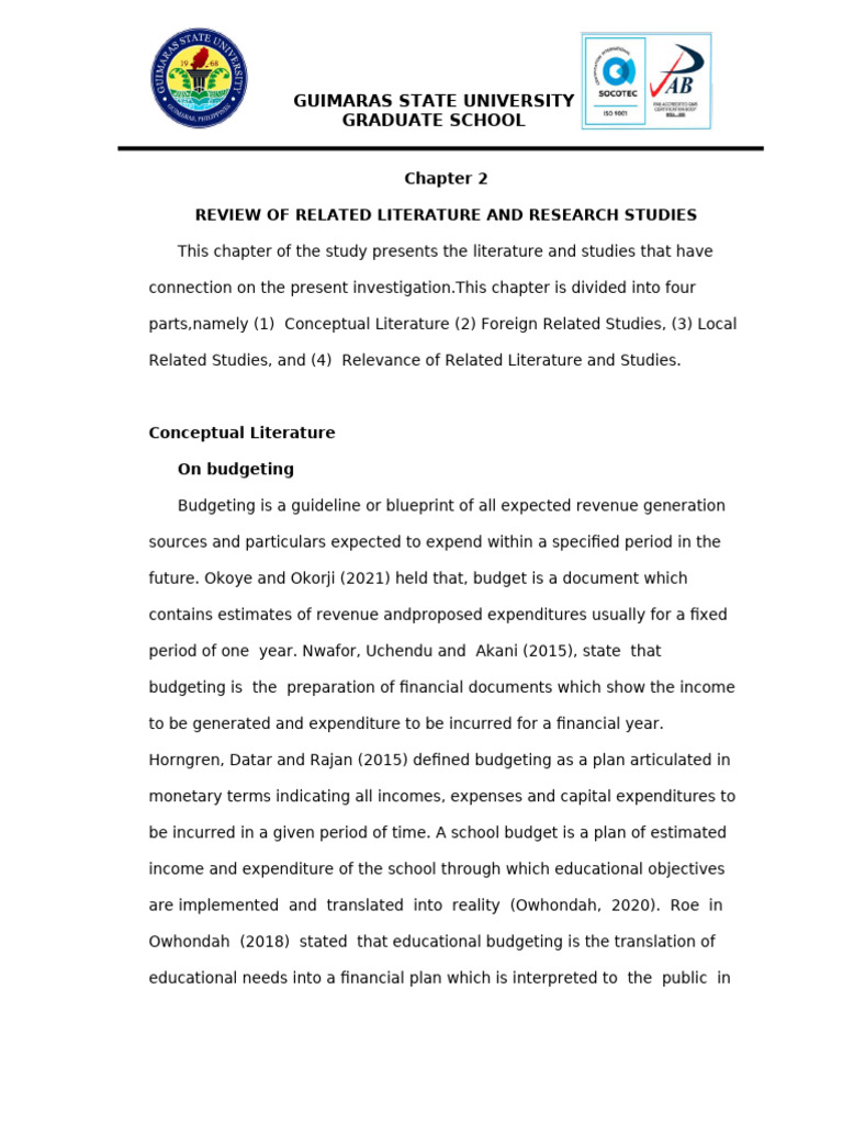 CHAPTER_2 | PDF | Budget | Expense