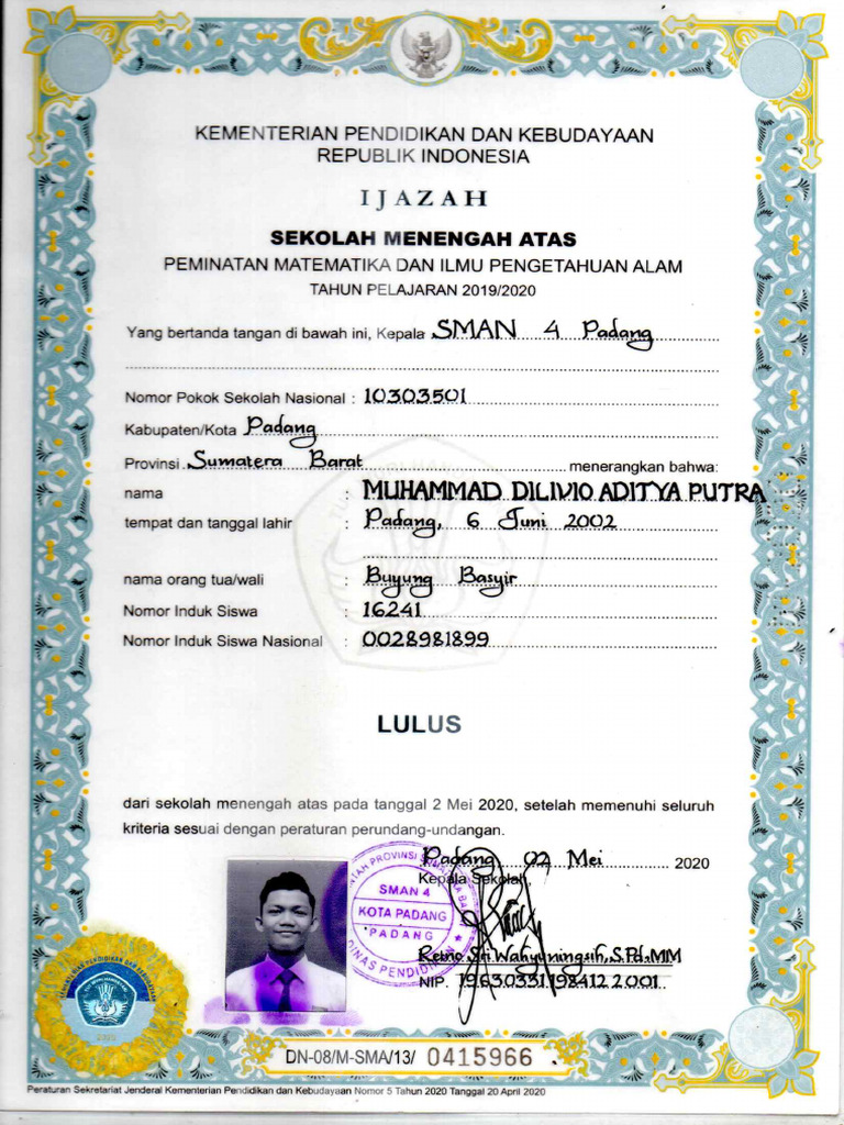 ijazah vio scan | PDF