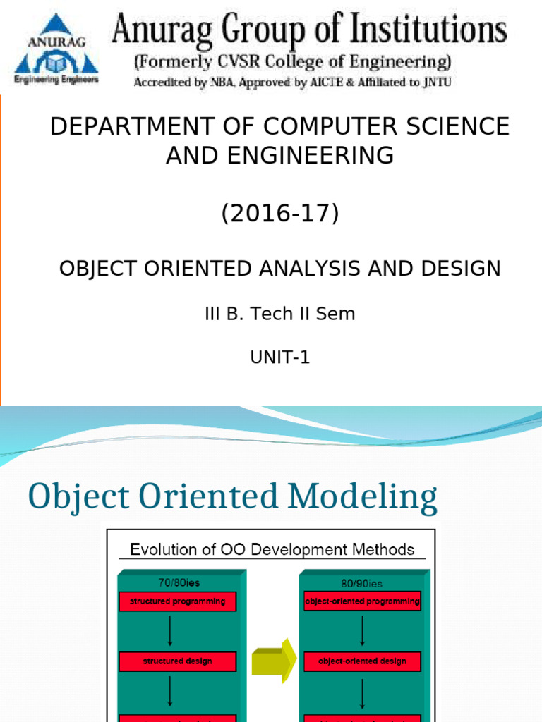 Ooad Unit 1 Pdf Class Computer Programming Unified Modeling 6593