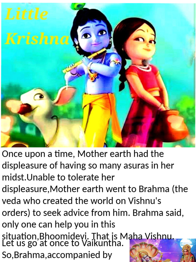 Little krishna | PDF | Forms Of Vishnu | Hindu Mythology