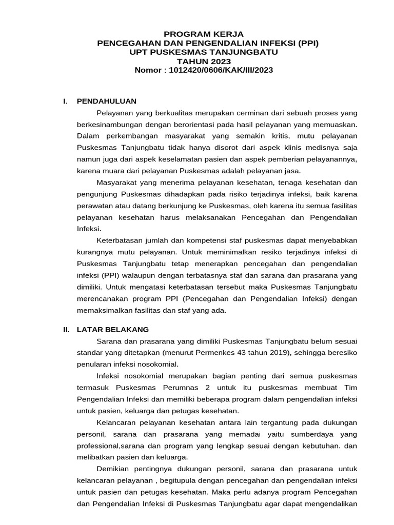 Program Kerja Ppi | PDF