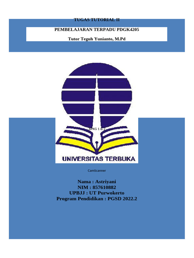 Tugas 2 Pembelajaran Terpadu APKG 1 & 2 | PDF