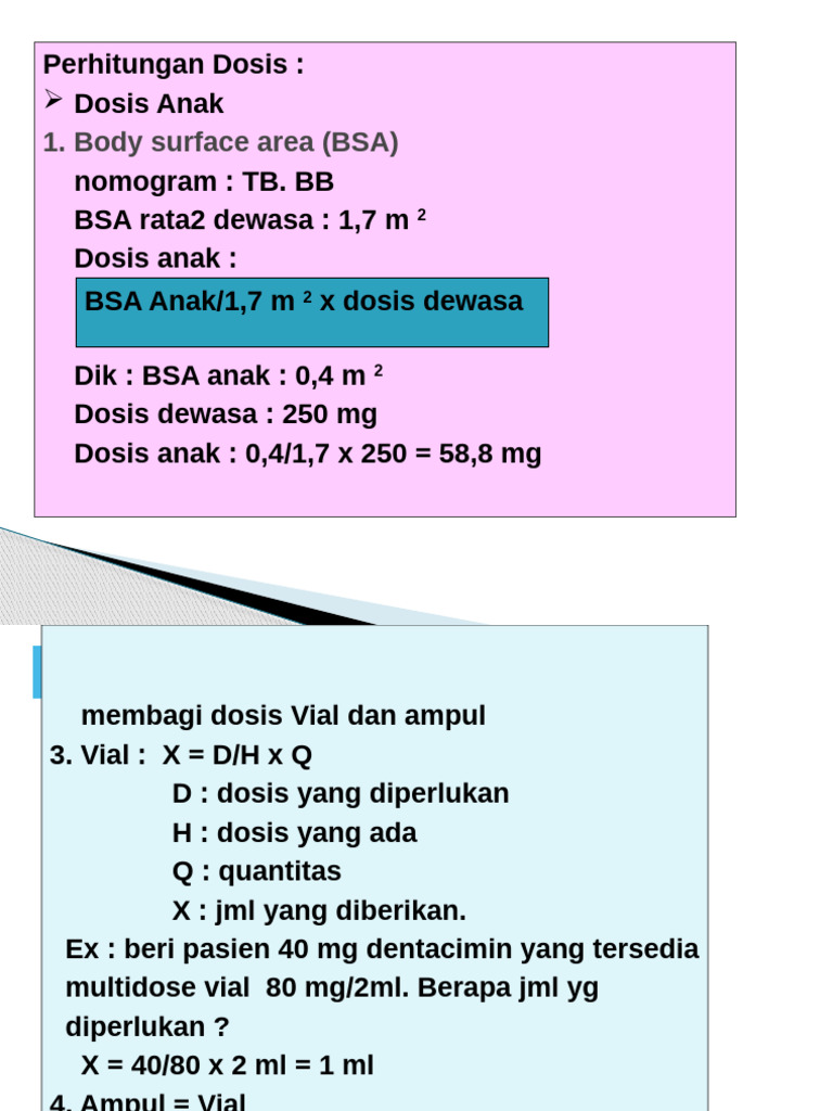 Perhitungan Dosis Obat | PDF