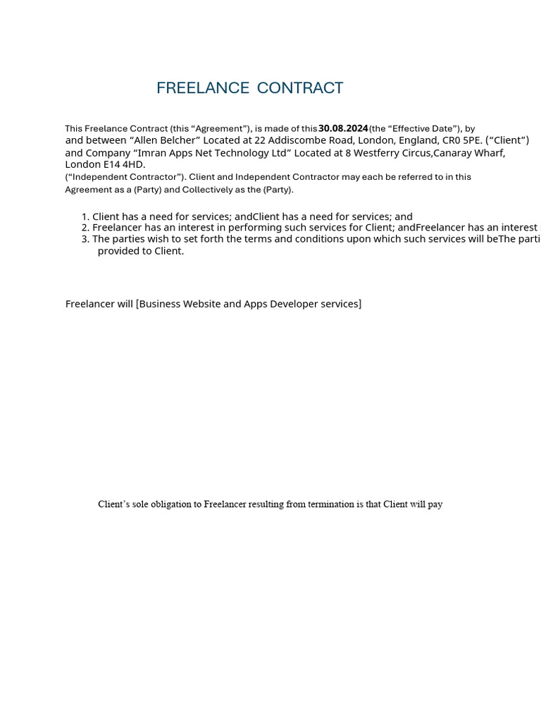 Service Contract | PDF | Non Disclosure Agreement | Damages