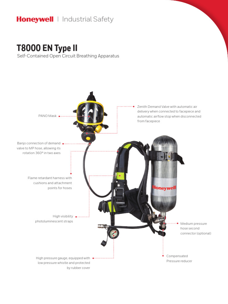 T8000 EN Type II Breathing Apparatus | PDF | Equipment | Underwater Diving